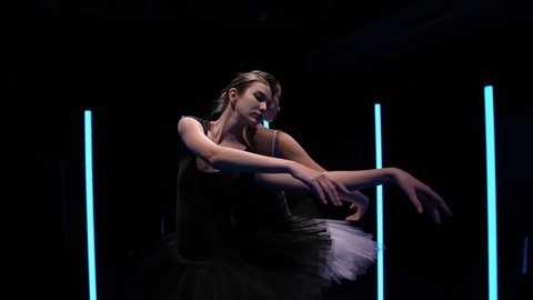 Camera Circular Motion Around Young Ballerinas Stock Footage Video (100 ...