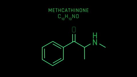 Methcathinone Molecular Structure Symbol Neon Animation Stock Footage ...