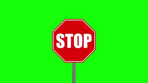 Stop Sign Appears 4k Cgi Stock Footage Video (100% Royalty-free ...
