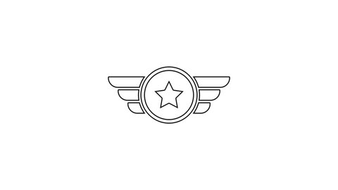 Aviation Emblem Set Badges Logos Military Stock Vector (Royalty Free ...