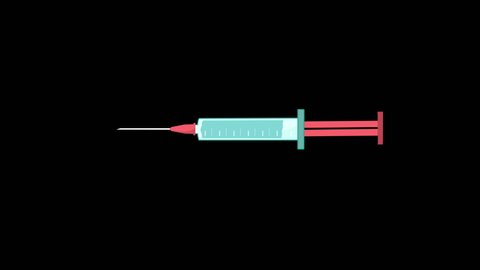2d Cartoon Syringe Injection Animated Icon Stock Footage Video (100% ...