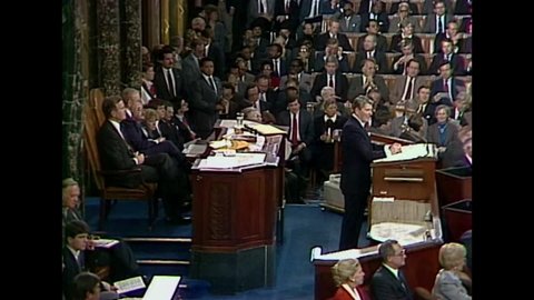 Circa 1980s His 1987 State Union Stock Footage Video (100% Royalty-free ...