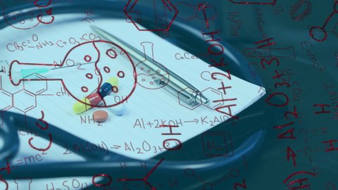 Animation Chemical Structural Compounds Spinning Over Stock Footage ...