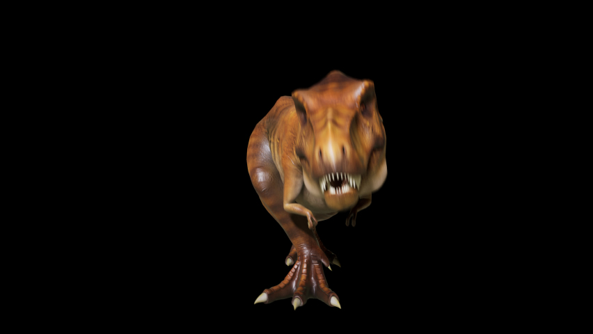 Animation of a dinosaur velociraptor. Seamless loop. Velociraptor on ...