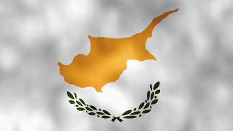 Close Animation National Flag Republic Cyprus Stock Footage Video (100% ...