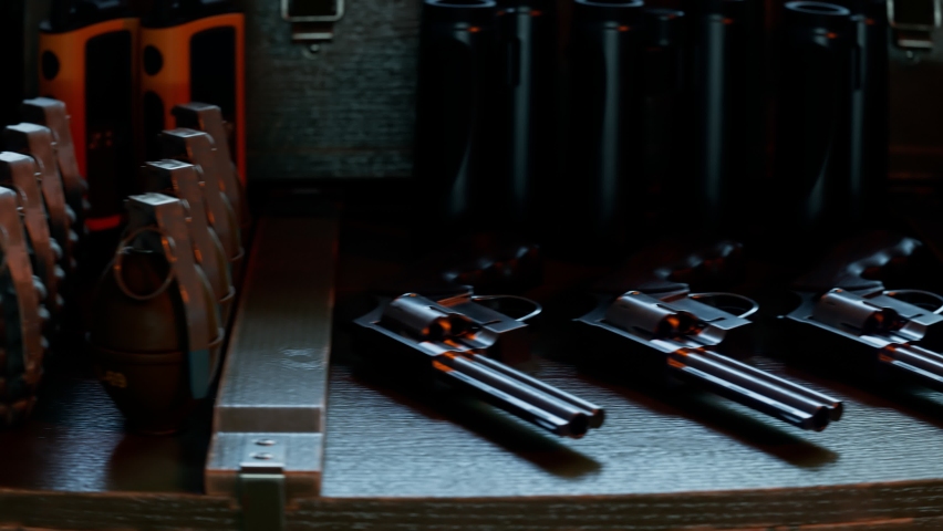 loopable animation military boxes full ammunition Stock Footage Video ...