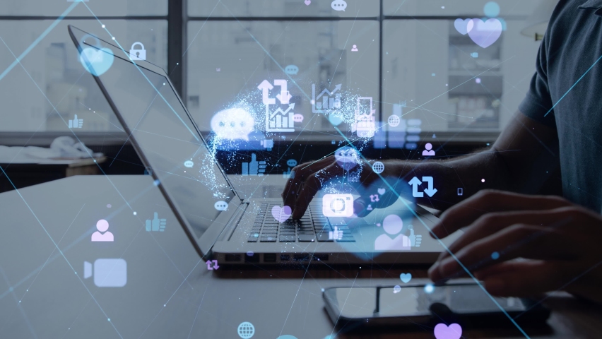 Social Networking Service Concept. Communication Stock Footage Video ...