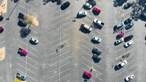 Aerial Mini Mall Parking Stock Footage Video (100% Royalty-free ...