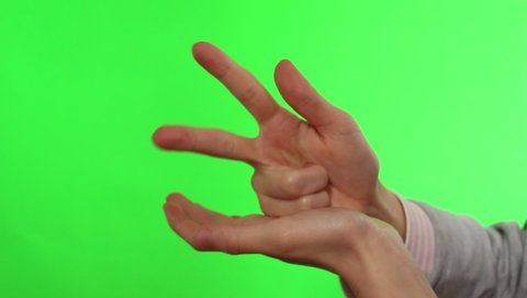 isolated woman hand snapping fingers sign Stock Footage Video (100% ...