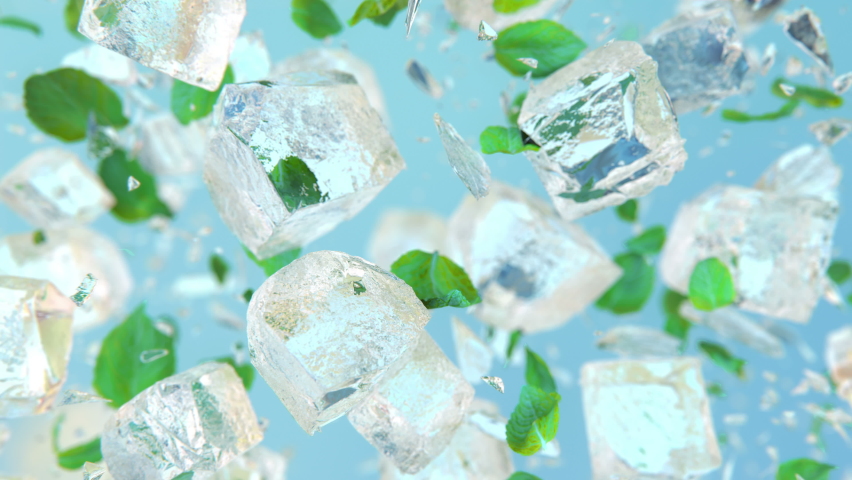 Exploding Frosted Ice Cubes with Stock Footage Video (100% Royalty-free ...