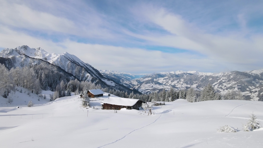Aerial View of Traditional Alpine Stock Footage Video (100% Royalty ...