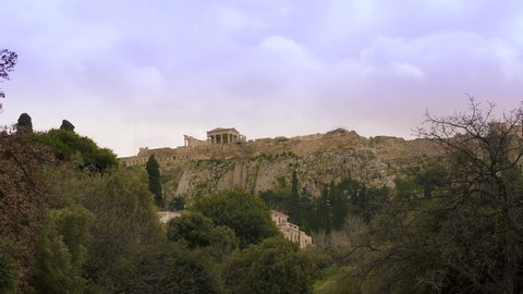 Acropolis Seen On Mountain Stock Footage Video (100% Royalty-free ...