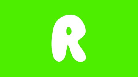 Funny Alphabet Letter R Animation Smoke Stock Footage Video (100% ...