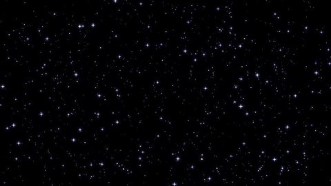 Beautiful Night Sky Blinking Stars Animation Stock Footage Video (100% ...