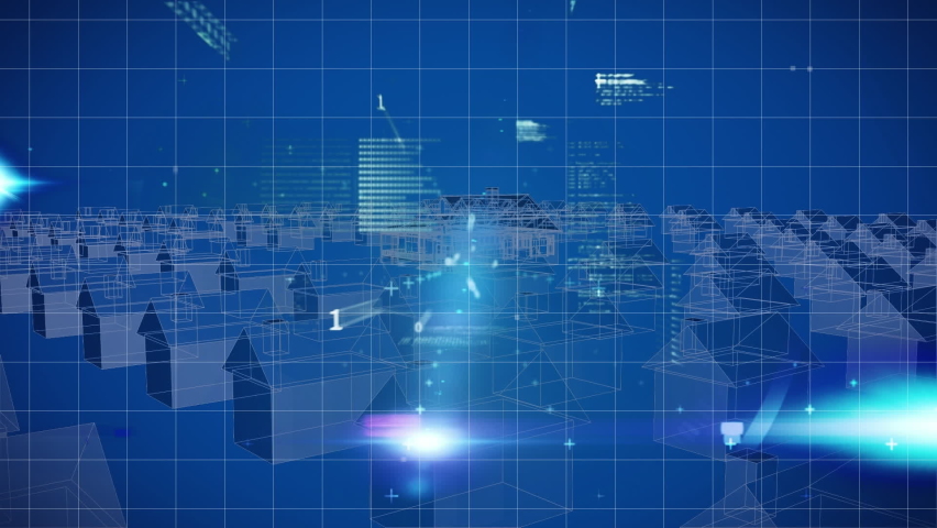 Digital Animation of Data Processing Stock Footage Video (100% Royalty ...