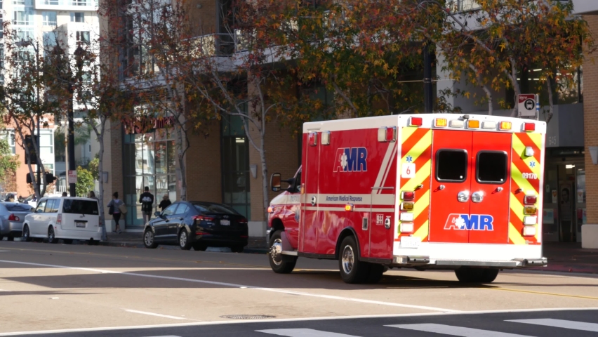 Amr american medical response ambulance Stock Video Footage - 4K and HD ...