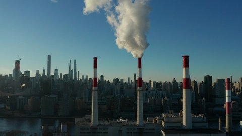 Flat Style Factory Animation Reveal Pollutive Stock Footage Video (100% ...