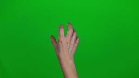 Female Hands On Green Screen Chroma Stock Footage Video (100% Royalty ...