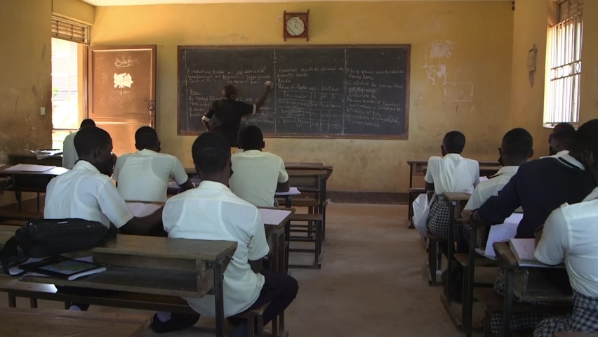 unidentified students wearing protective mask because Stock Footage ...