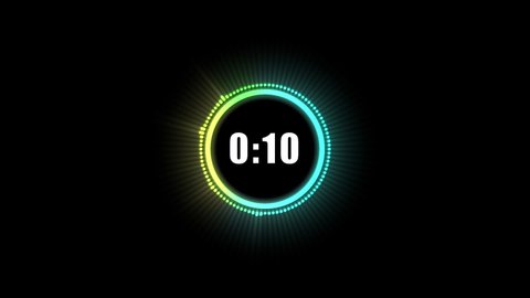 60 seconds neon countdown black background Stock Footage Video (100% ...