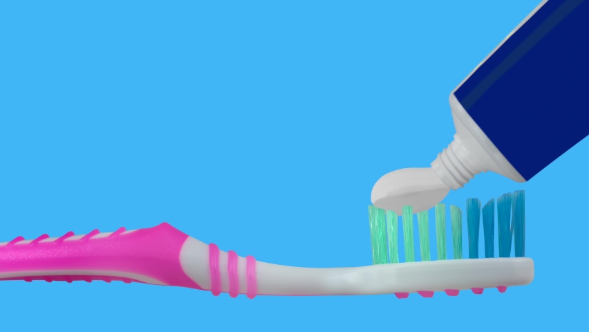 animation toothpaste being squeezed tube onto Stock Footage Video (100% ...