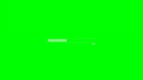 Loading Bar Animation Green Screen Background Stock Footage Video (100% ...
