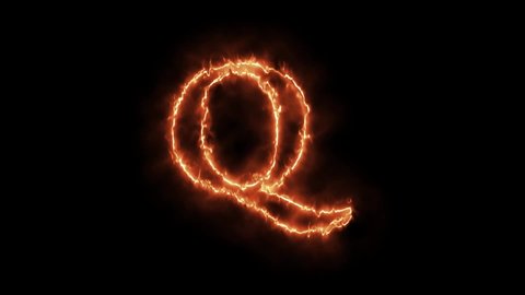 Q Single Letter Alphabet Q Electric Stock Footage Video (100% Royalty ...