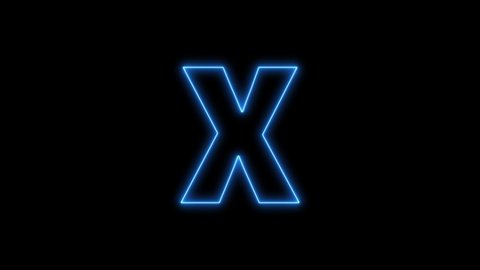 Neon blue letter x Stock Video Footage - 4K and HD Video Clips ...