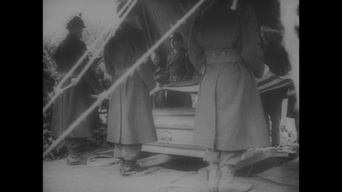 1940s Funeral General Patton Soldiers Surround Stock Footage Video (100 ...