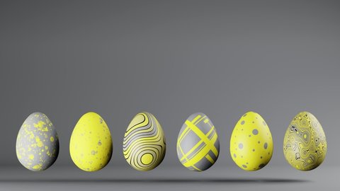 Bouncing Easter Eggs Trending Colors 2021 Stock Footage Video (100% ...