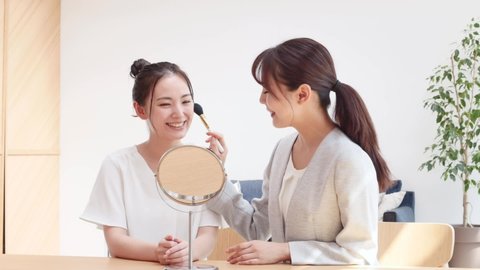 Asian Beauty Advisor Talking Client Stock Footage Video (100% Royalty ...