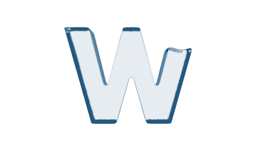 rotating roman letter “w” animated icon Stock Footage Video (100% ...