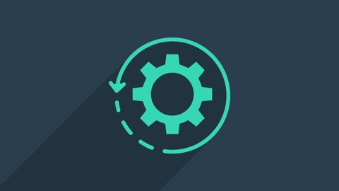 Automation Implement Icon Thin Line Gear Stock Vector (Royalty Free) 1954198537