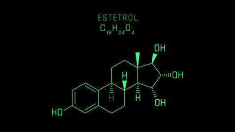 Estetrol E4 Oestetrol Molecular Structure Symbol Stock Footage Video ...