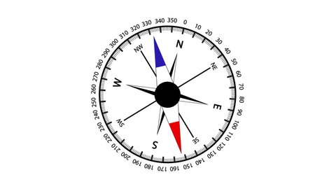 Animation Rotating Compass On Transparent Background Stock Footage ...