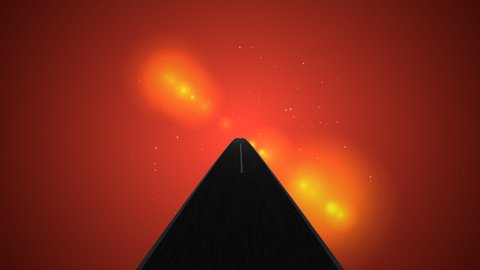 ride through cartoon style highway night Stock Footage Video (100% ...