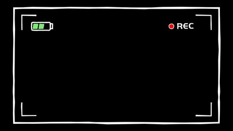 Handdrawn Cartoon Simple Camera Viewfinder Frame Stock Footage Video ...
