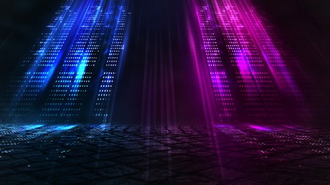 3d Abstract Neon Background Cyber Space Stock Illustration 1439037323 ...