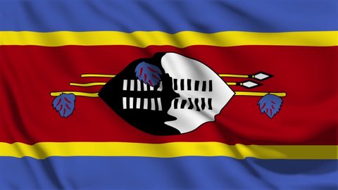 Swaziland Flag Waving 3d Animation Swaziland Stock Footage Video (100% ...