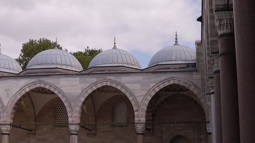 mosques minarets istanbul details architecture interior Stock Footage ...