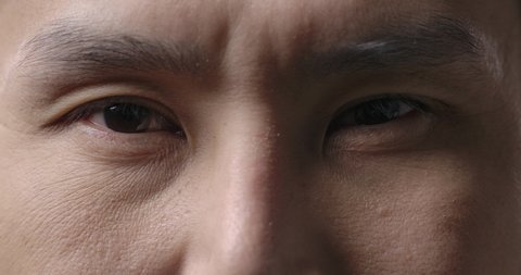 young man opened his eyes close-up Stock Footage Video (100% Royalty ...