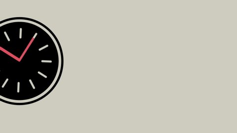 2d Animation Clock Time Now Animation Stock Footage Video (100% Royalty ...