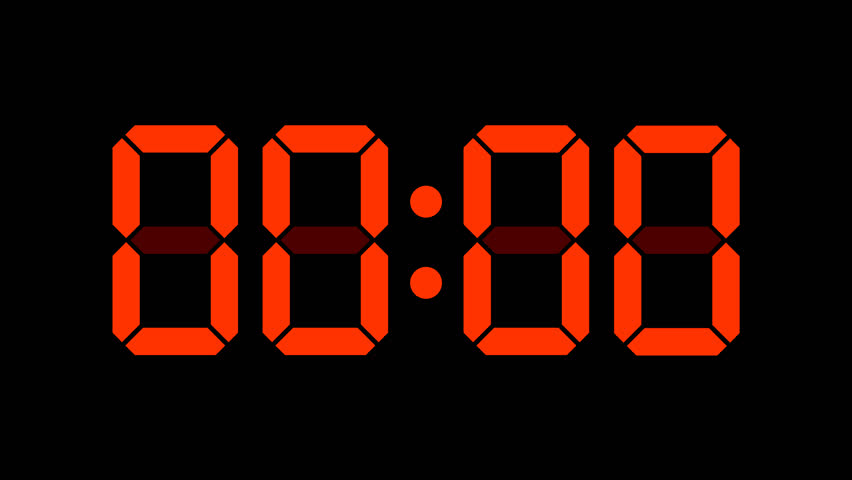 digital clock 60 seconds complete sixtieths: video de stock (totalmente ...
