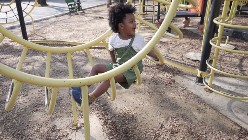 black people child playing playground Stock Footage Video (100% Royalty ...