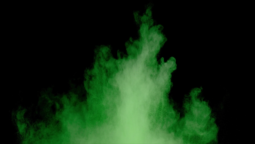Big Green Impact Animation Powder Explosion Stock Footage Video (100% ...