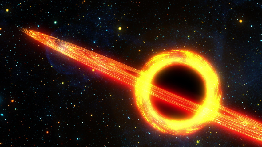 black hole rotation deep space background Stock Footage Video (100% ...