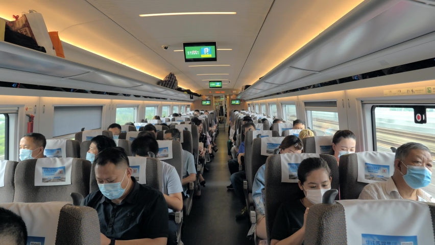 High Speed Train Interior China Stock Video Footage - 4K and HD Video ...