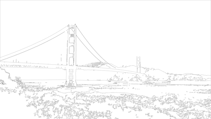 Golden Gate Bridge Drawing Stock Video Footage - 4K and HD Video Clips ...