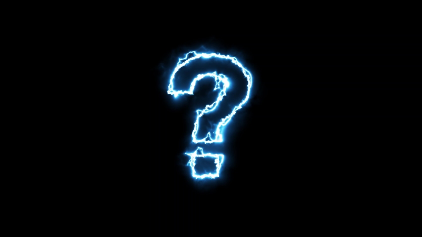 4k Question Mark Sign Electric Spark Stock Footage Video (100% Royalty ...