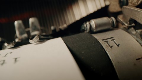 slow motion vintage typewriter type strikers Stock Footage Video (100% ...